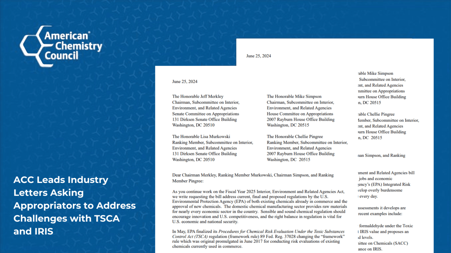 ACC Leads Industry Letters Asking Appropriators to Address Challenges ...